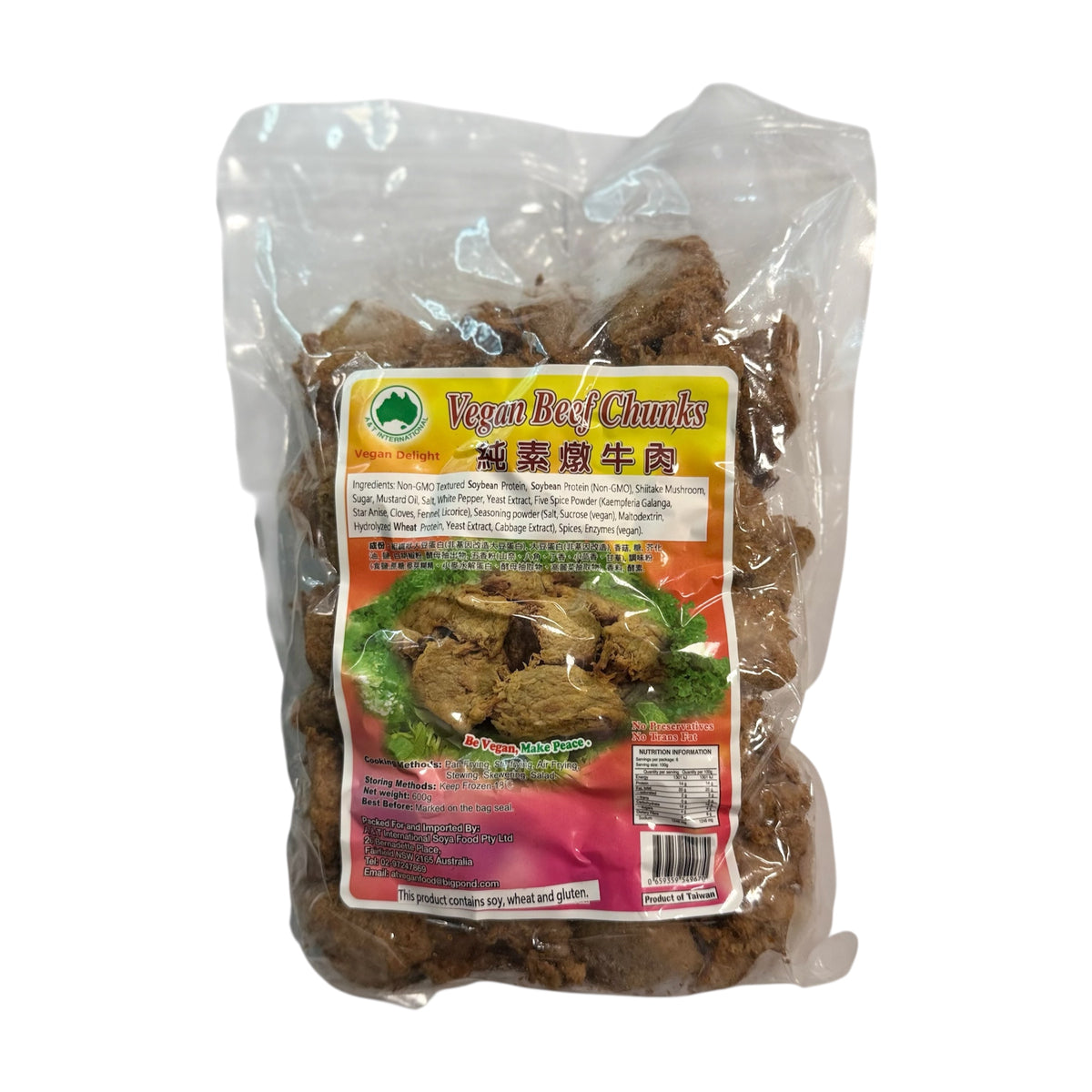 A&T Vegan Beef Chunks 600g – Everspring Health Food
