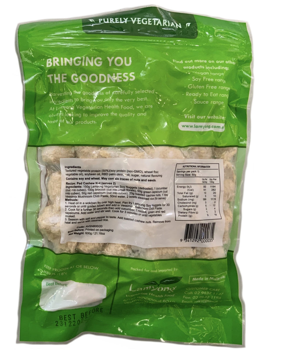 Lamyong Vegan Soy Nuggets 600g - Delicious Plant-Based Protein ...