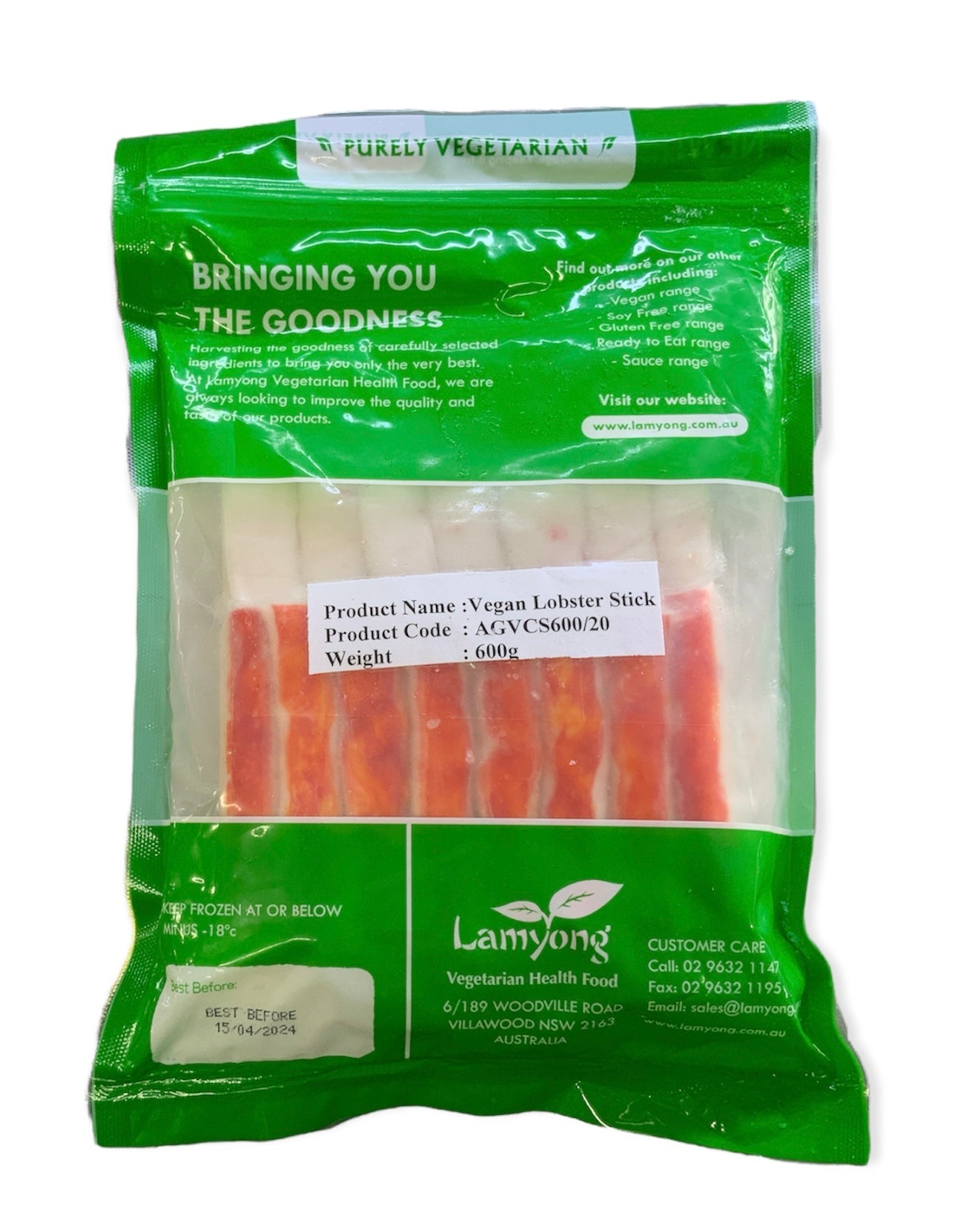 Lamyong Vegan Lobster Stick 600G – Everspring Health Food