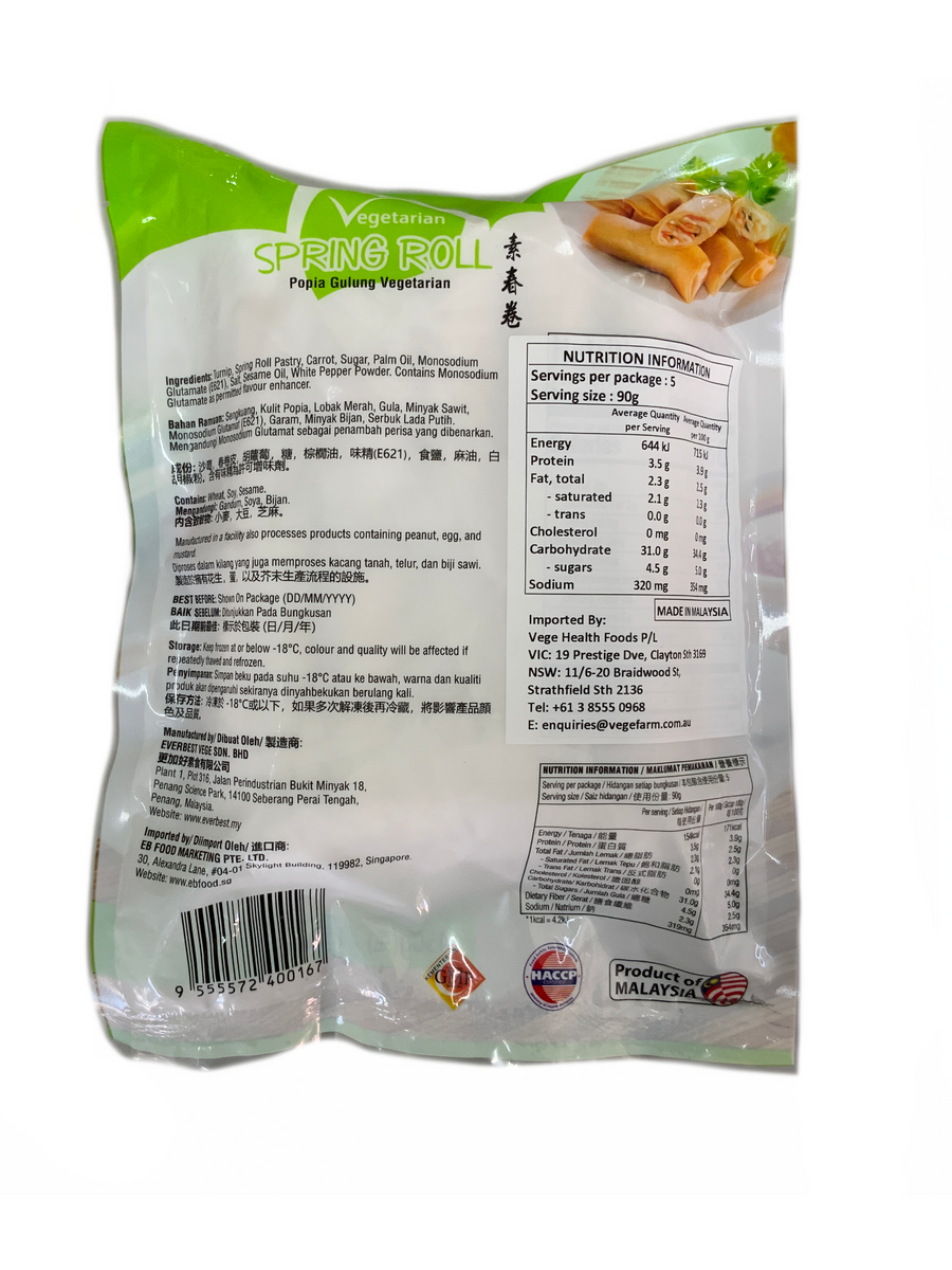 Everbest, Vegetarian Spring Roll – Everspring Health Food